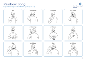 Resource Topic: Rainbow Song | Key Word Sign Australia